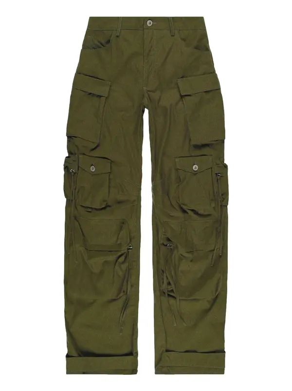 Attico Wide-leg Cargo Trousers - Green