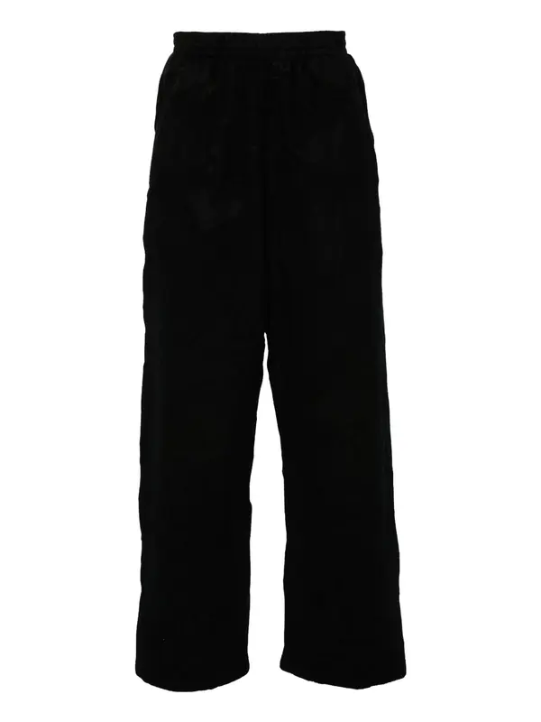 Balenciaga Crinkled-effect Track Pants - Black