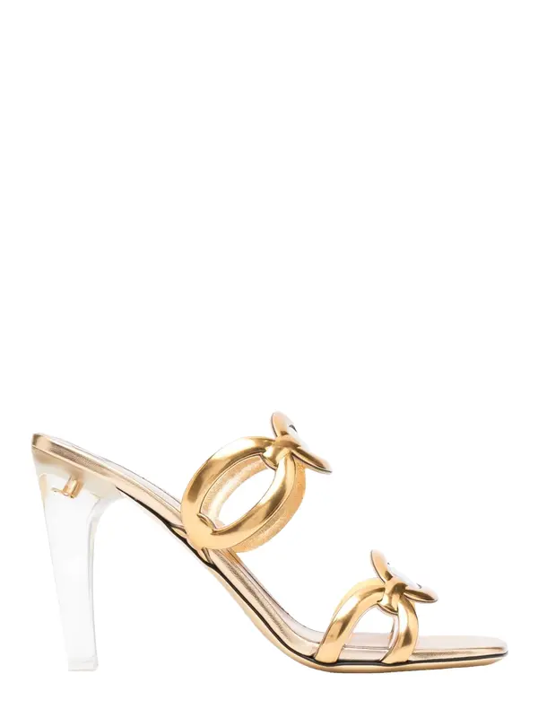 Valentino Garavani 100mm Chain 1967 Sandals - Gold
