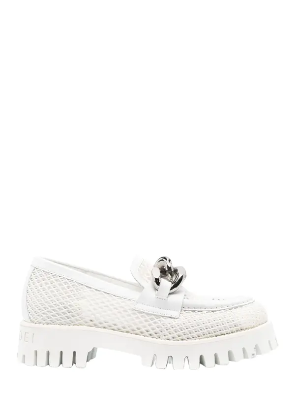 Casadei Tappeur Netweb Loafers - White