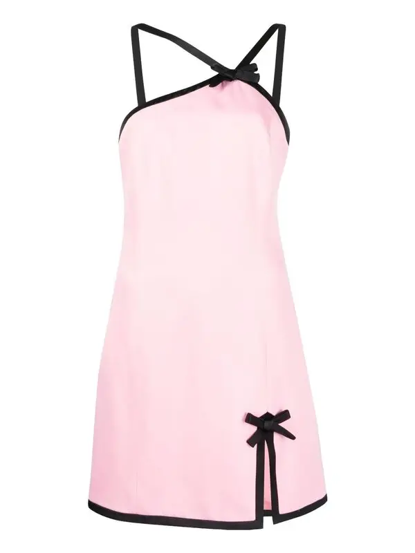MSGM Contrast-trim Mini Dress - Pink