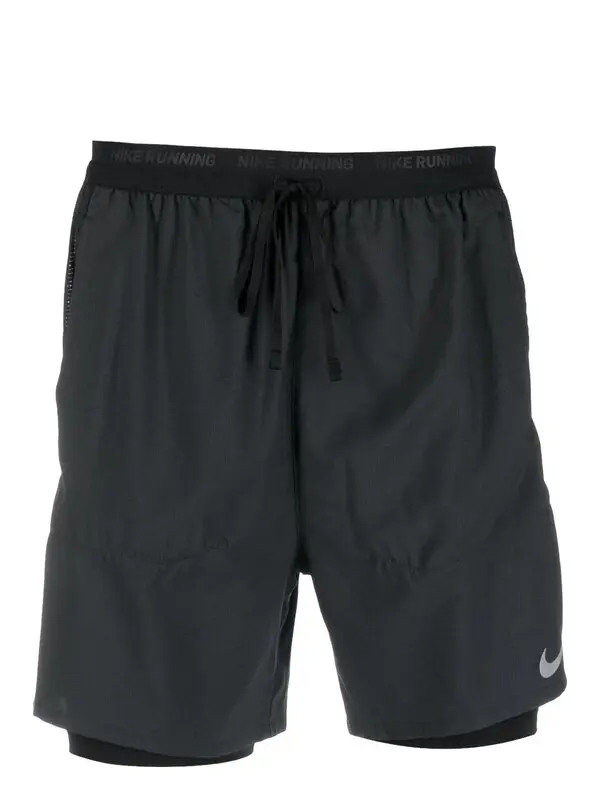 Nike Logo-print Running Shorts - Black