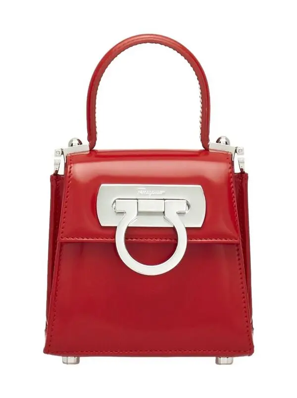 FERRAGAMO Iconic Top Handle Mini Bag - Red