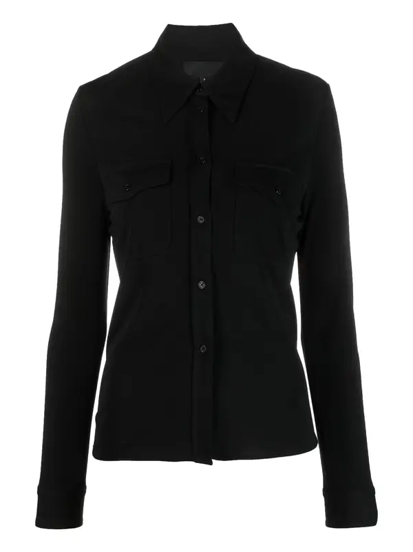 NILI LOTAN Chest-pocket Button-up Shirt - Black