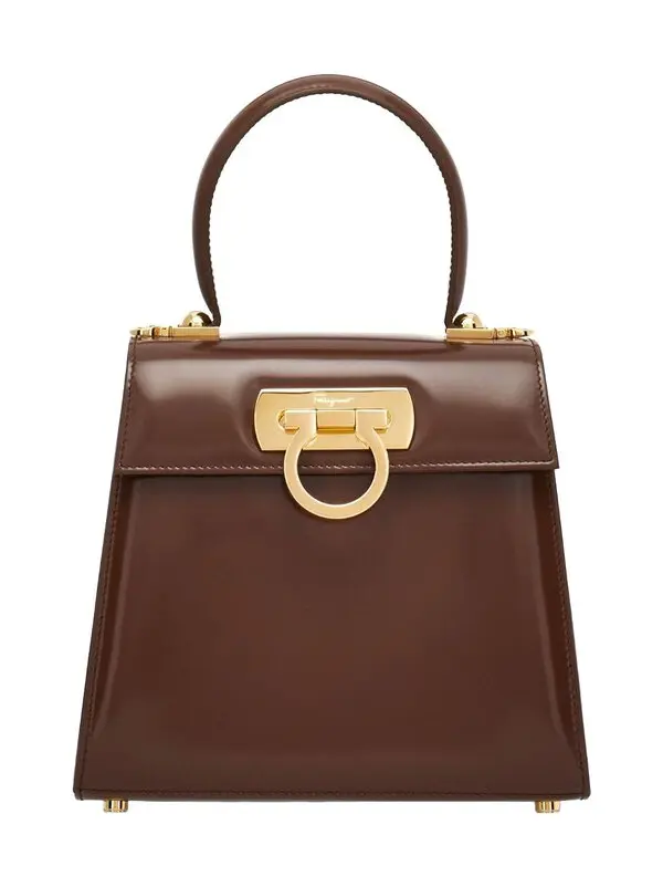 FERRAGAMO Iconic Top Handle Tote Bag - Brown