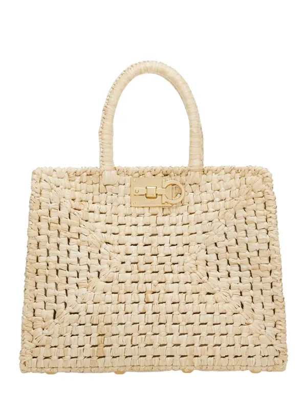 FERRAGAMO The Studio Medium Tote Bag - Neutrals
