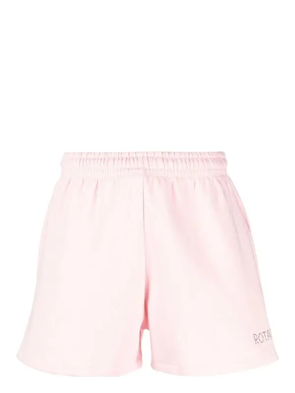 Remain Birger Christensen Crystal-logo Track Shorts - Pink
