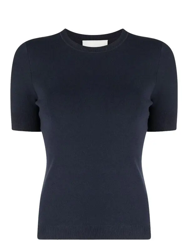 3.1 Phillip Lim Crepe-texture Short-sleeve Top - Blue
