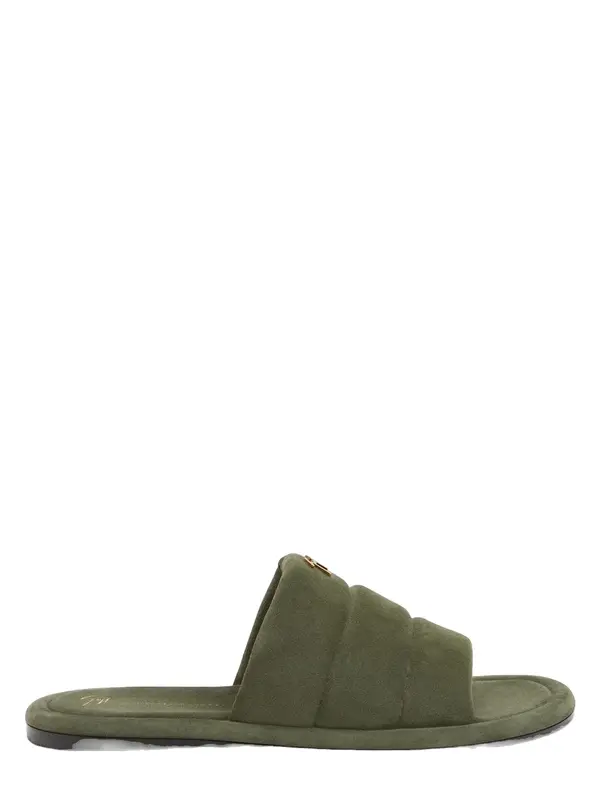 GIUSEPPE ZANOTTI Harmande Quilted Slides - Green