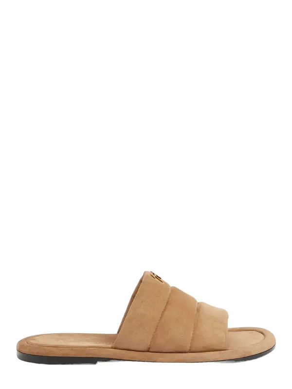 GIUSEPPE ZANOTTI Harmande Quilted Slides - Brown