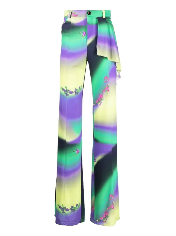 Natasha Zinko Gradient-print Trousers - Multicolour