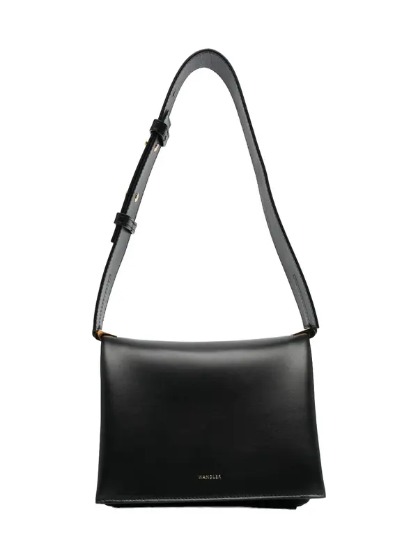 WANDLER Uma Box Leather Shoulder Bag - Black
