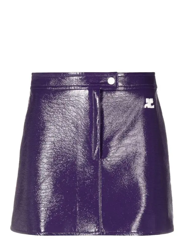 COURREGES Re-edition Vinyl Miniskirt - Purple