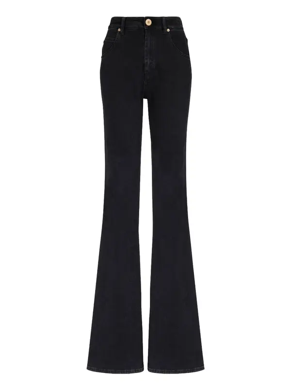 Balmain High-waist Flared Jeans - Black