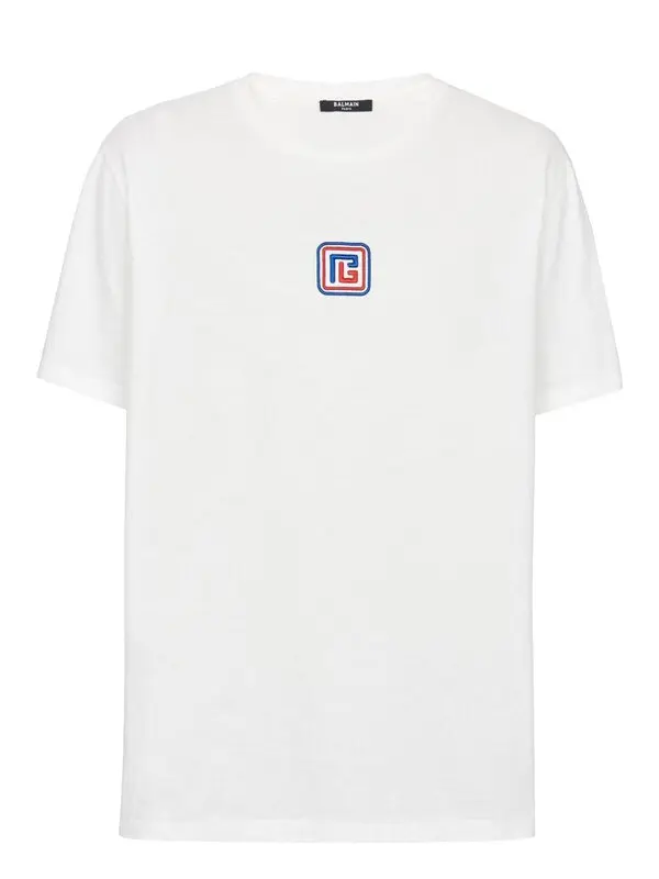 Balmain Pb Crew-neck T-shirt - White