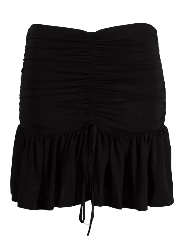 N°21 Gathered Mini Skirt - Black