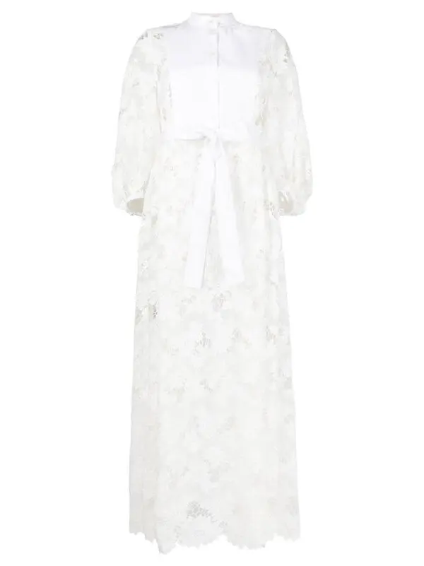 Erdem Nairne Floral-lace Midi Dress - White