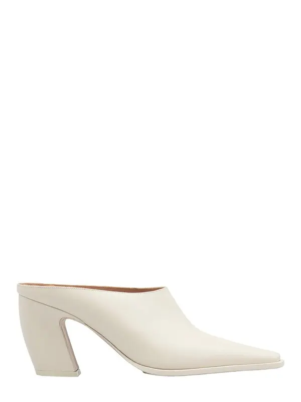 Bottega Veneta Leather Pointed Toe Mules - Neutral