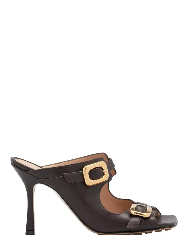 Bottega Veneta Stretch Buckled Leather Sandals - Brown
