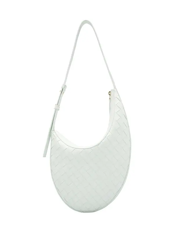 Bottega Veneta Small Intrecciato Leather Hobo Bag - Light Blue