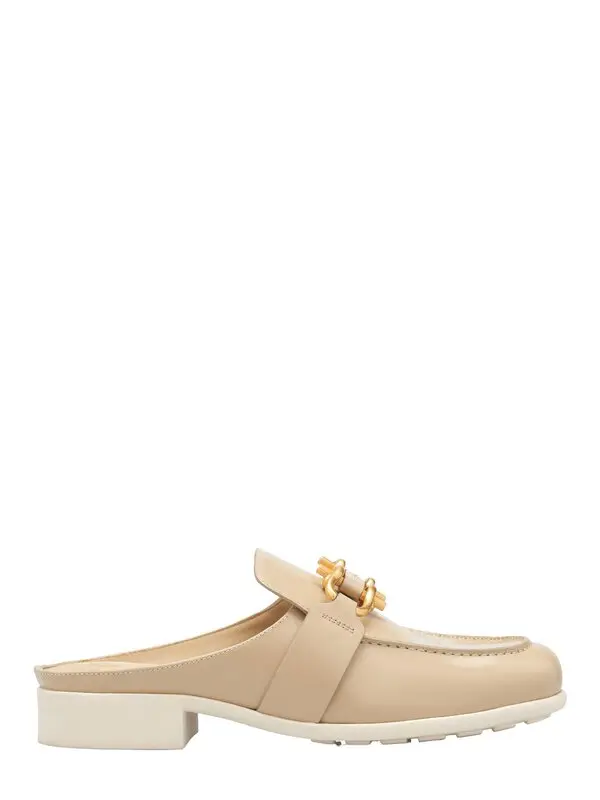 Bottega Veneta Monsieur Leather Loafer Mules - Tan