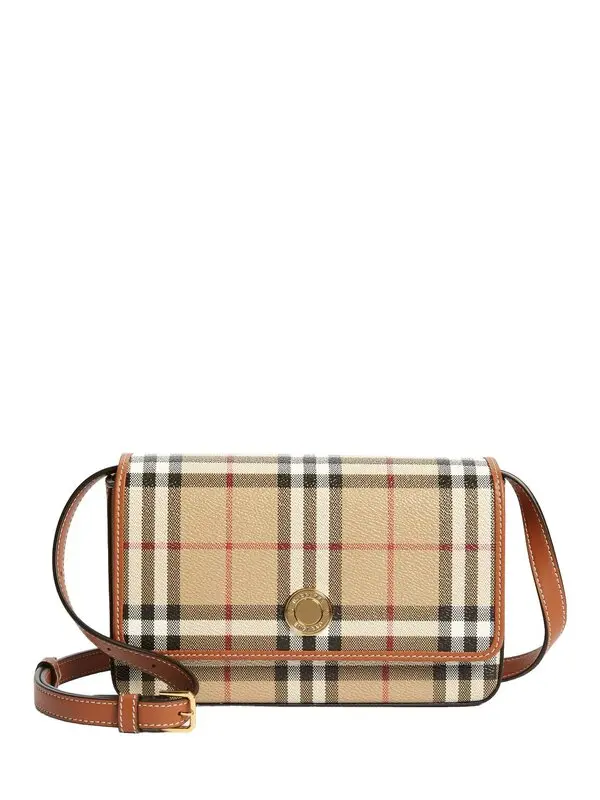 Burberry Hampshire Check Crossbody Bag - Archive Beige