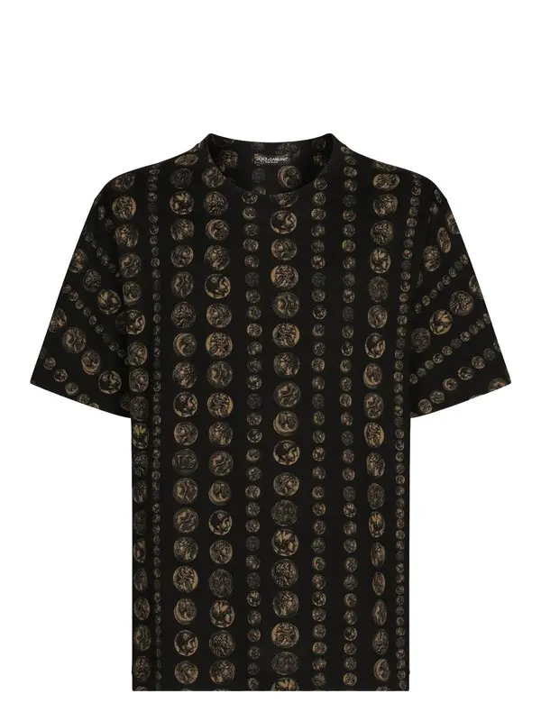 Dolce & Gabbana Graphic-print Short-sleeve T-shirt - Black