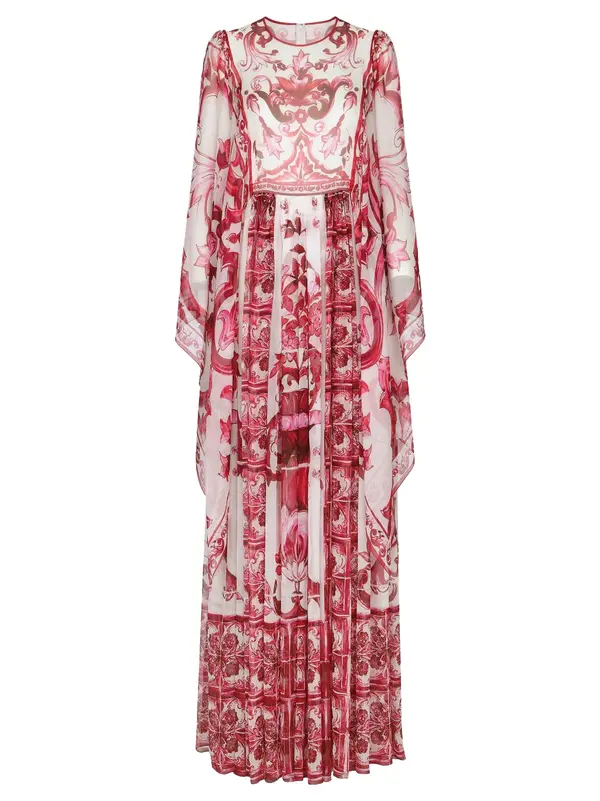 Dolce & Gabbana Majolica-print Maxi Dress - Red
