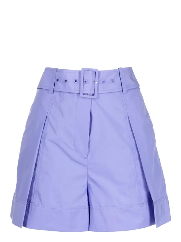 3.1 Phillip Lim Pleated Belted Shorts - Purple