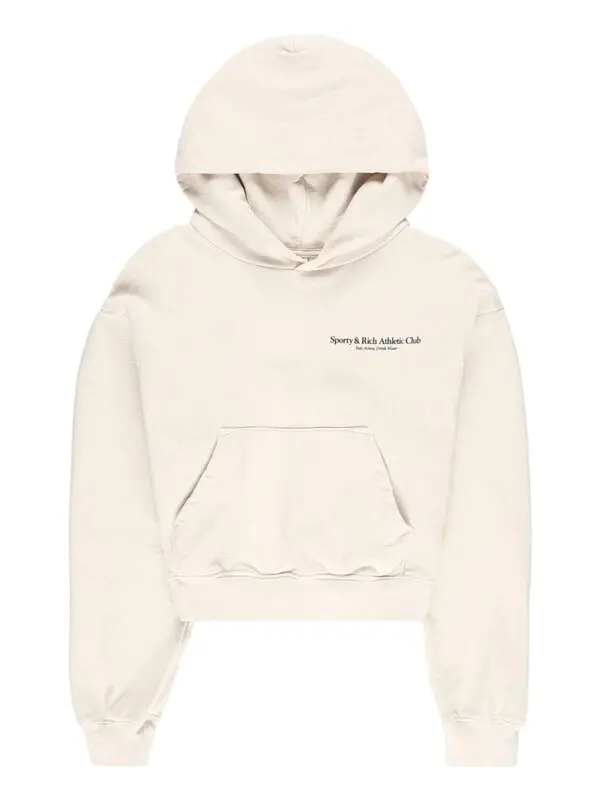 SPORTY & RICH Logo-print Hoodie - Neutrals