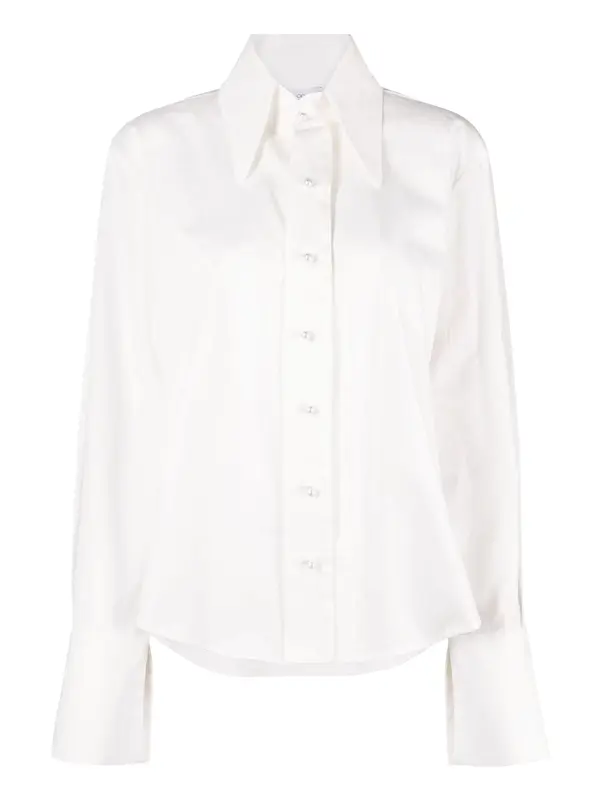 IOANA CIOLACU Split-cuffs Cotton Shirt - White
