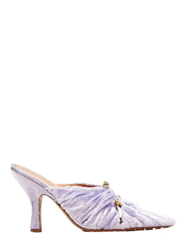Bottega Veneta Velvet Pointed-toe Mules - Purple
