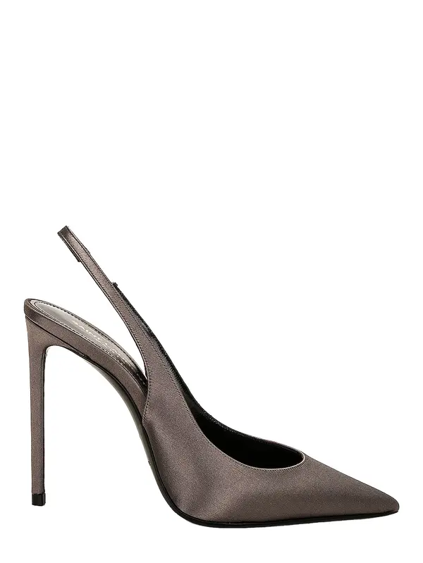 Saint Laurent Zoe Slingback Pump - Storm Grey