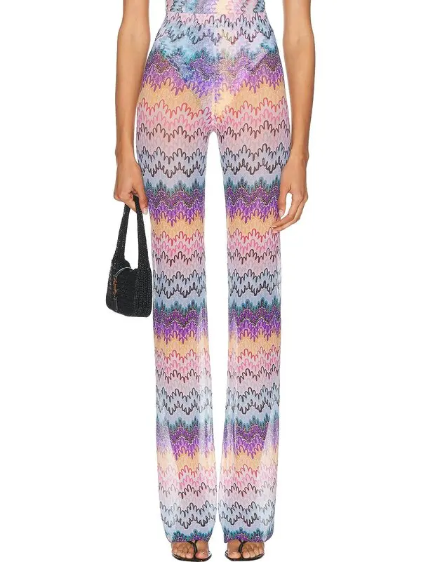 Missoni Zig Zag Flare Trousers - Multicolor Lace