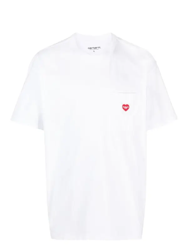 Carhartt Work In Progress Logo-patch Cotton T-shirt - White