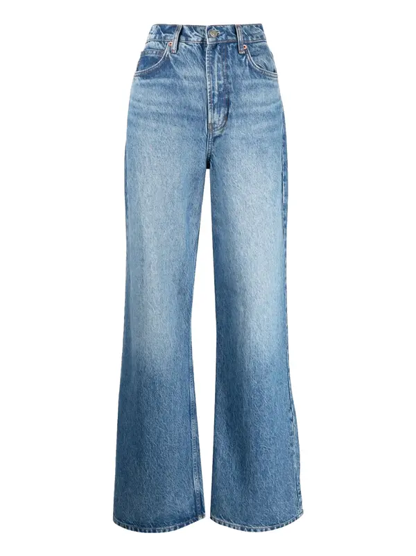 REFORMATION Cary High-rise Wide-leg Jeans - Blue