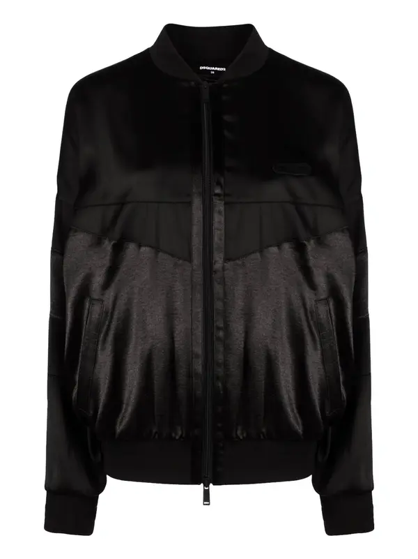 Dsquared2 Shine-effect Bomber Jacket - Black
