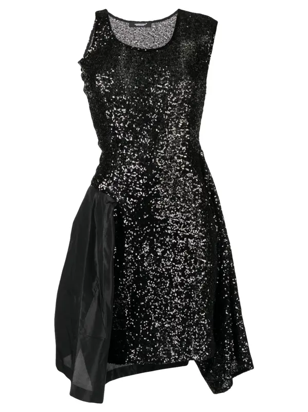 UNDERCOVERISM Glitter-detailled Midi Dress - Black