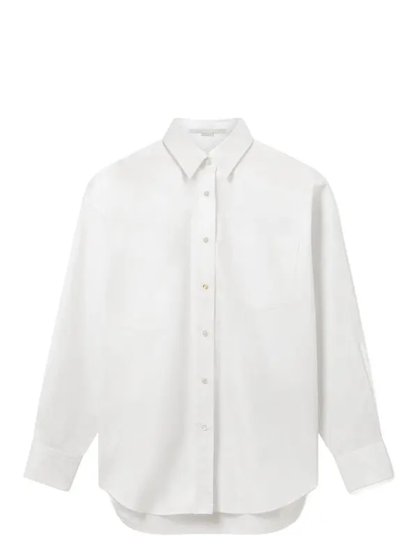 Stella McCartney Regenerative Cotton Boyfriend Fit Shirt - Pure White