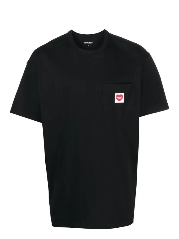 Carhartt Work In Progress Logo-patch Cotton T-shirt - Black