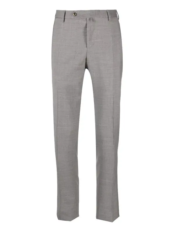 PT TORINO Tailored-cut Tapered Trousers - Grey