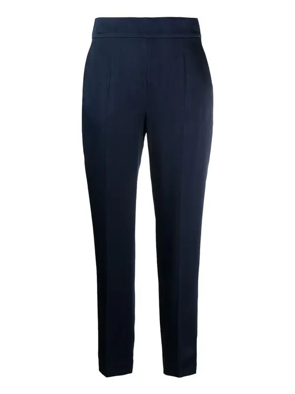 Max Mara High-waisted Straight Leg Trousers - Blue