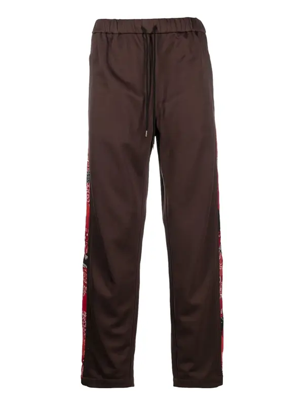 CHILDREN OF THE DISCORDANCE Bandana-panel Track Pants - Brown