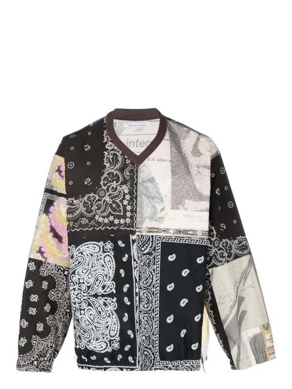 CHILDREN OF THE DISCORDANCE Patchwork Pattern-print Jumper - Neutrals