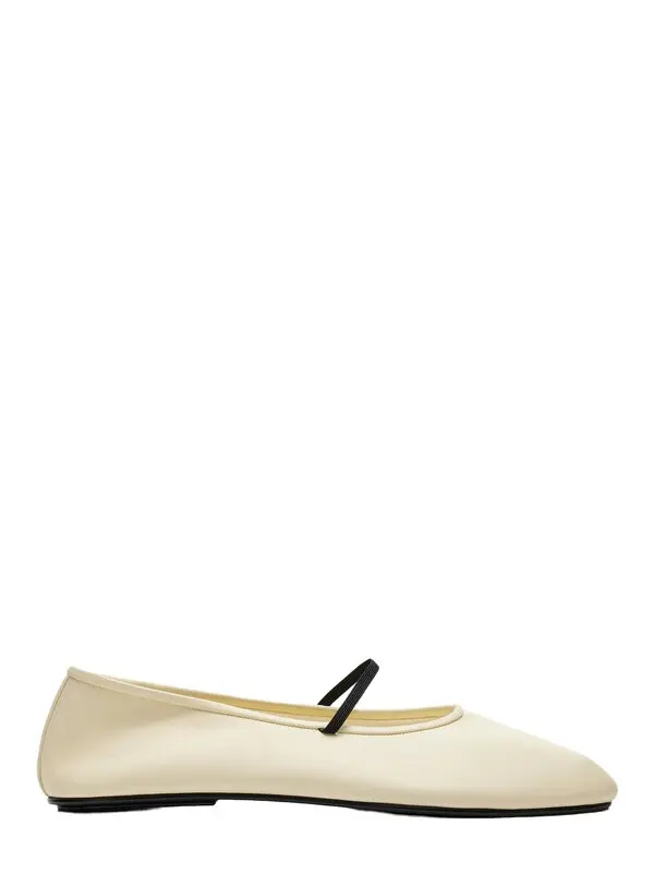 THE ROW Leather Ballet Flats - Ivory