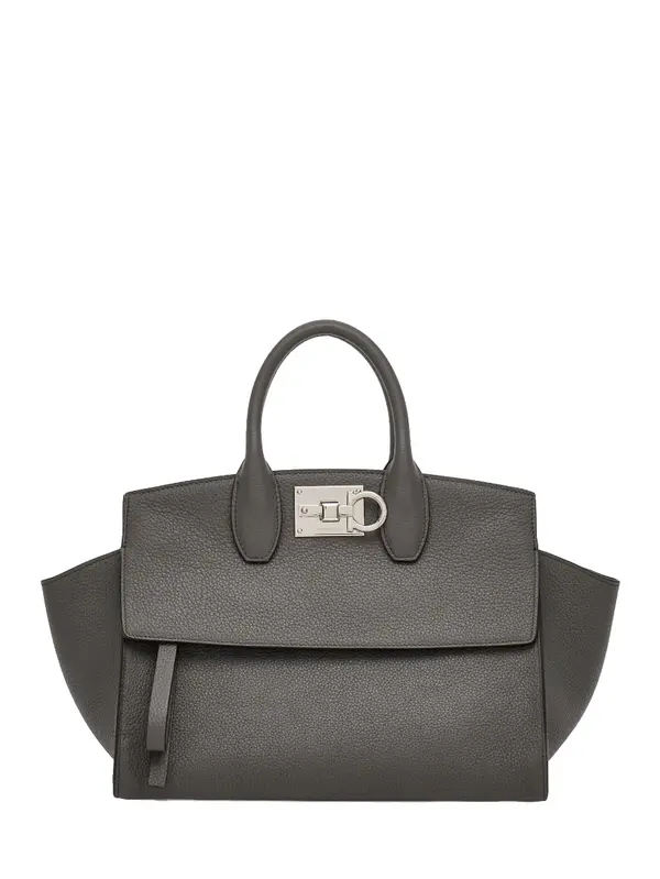 FERRAGAMO Studio Logo-plaque Tote Bag - Grey