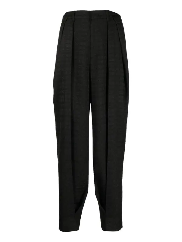 ADER ERROR Pleated Jacquard Trousers - Black