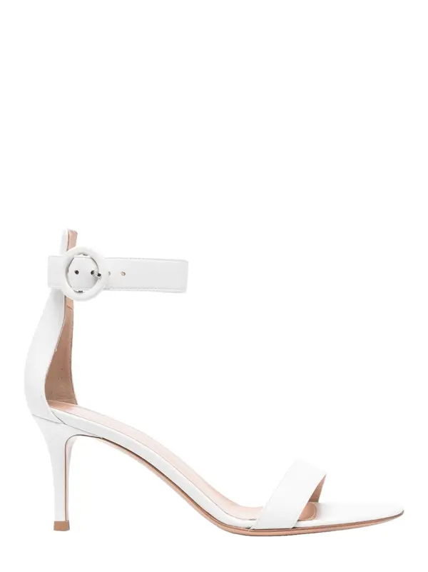 GIANVITO ROSSI Portofino 70 Leather Sandals - White