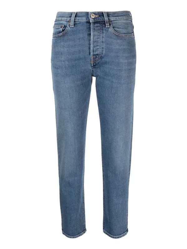JEANERICA Classic High-waisted Cropped Jeans - Blue