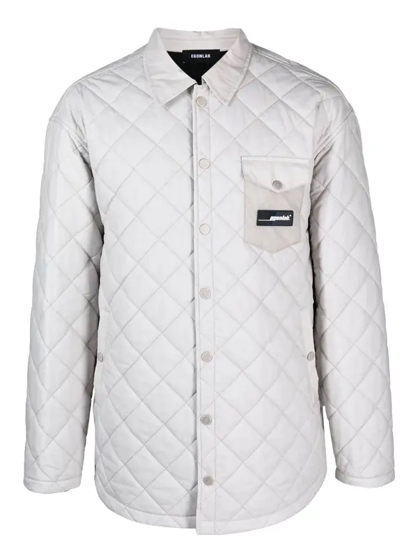 EGONLAB Logo-patch Quilted Jacket - Grey